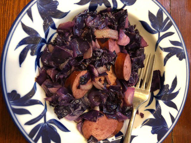 Red Cabbage & Sausage – Little Brown Cookbook